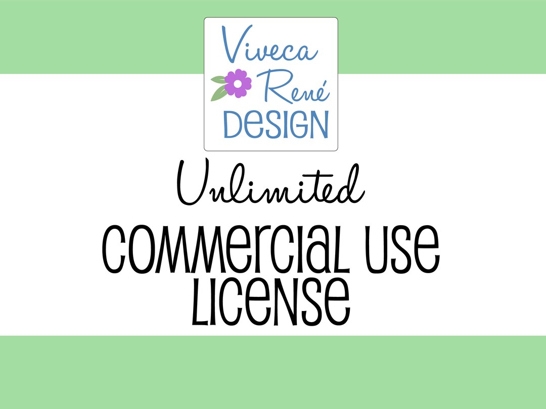 Unlimited Commercial Use License for Any One Design by Viveca René ...