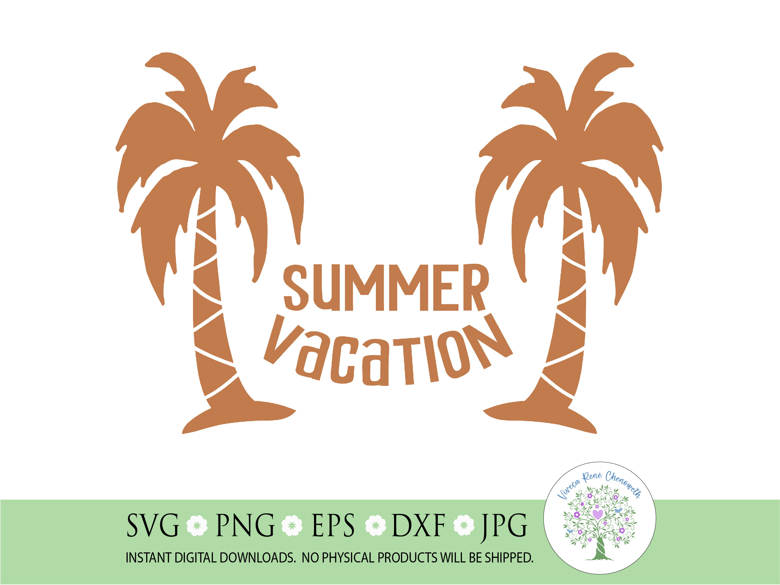 Summer Vacation Svg Summer Vacation With Palm Trees Svg - Etsy