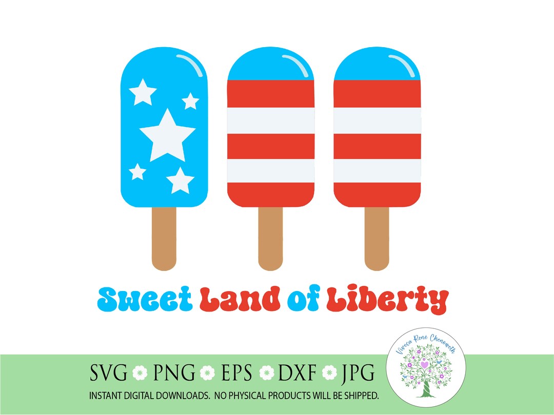 4th of July Popsicles SVG: Patriotic American Flag Design (digital ...