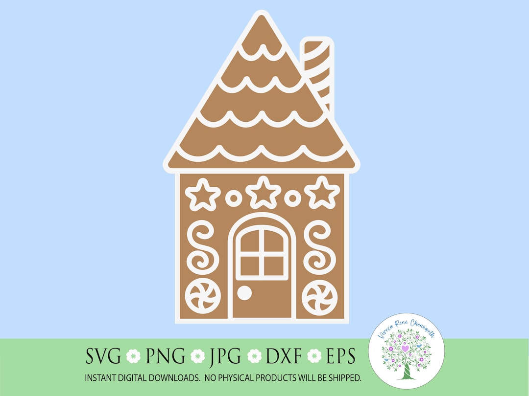 Gingerbread House Svg, Christmas Svg, Gingerbread House Cut File, House ...
