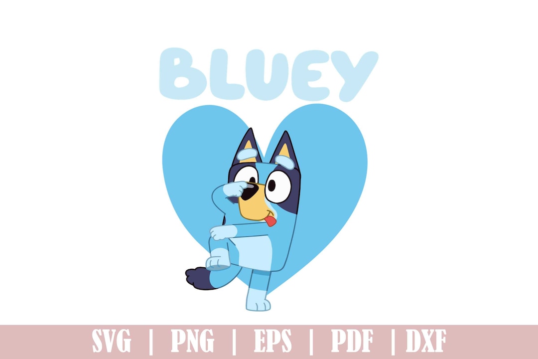 Bluey Family SVG Bluey Heart SVG Cricut for Files Design - Etsy