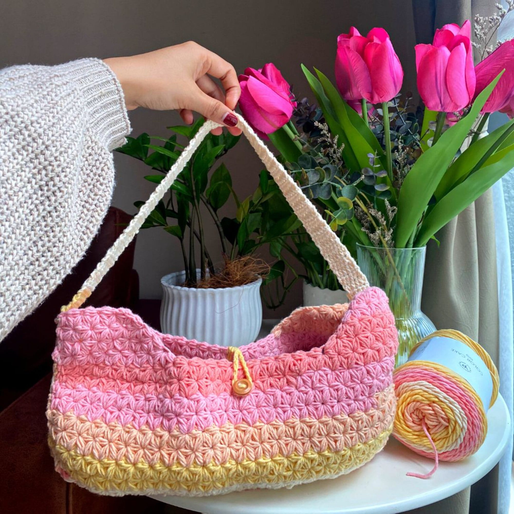 Easy Crochet Bag Pattern | Crochet Baguette Bag Pattern | Crochet Boho ...