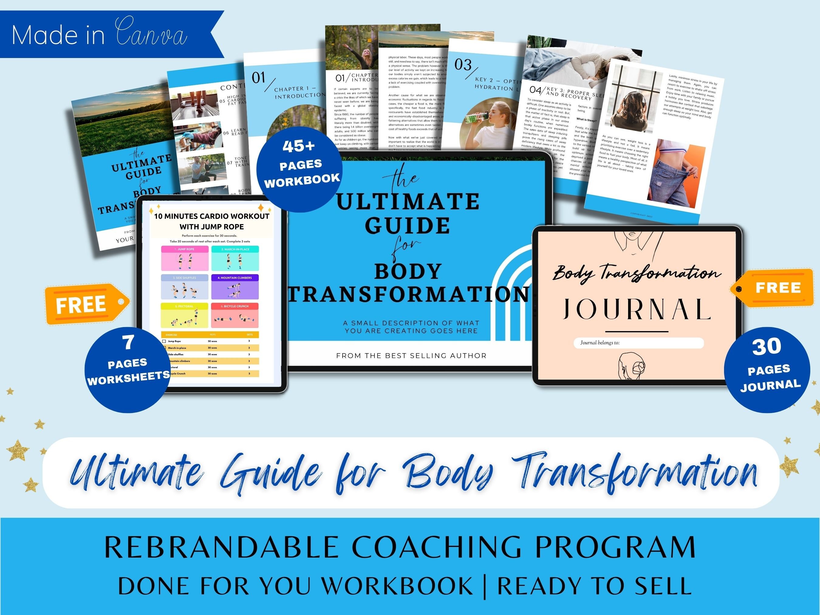 Ultimate Guide for Body Transformation Done for You Workbook 7 Key Body ...