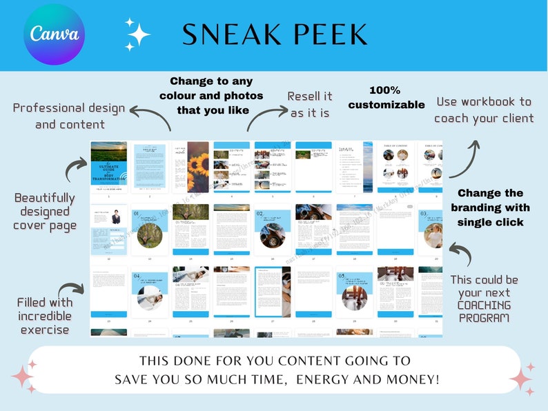 Ultimate Guide for Body Transformation Done for You Workbook - Etsy