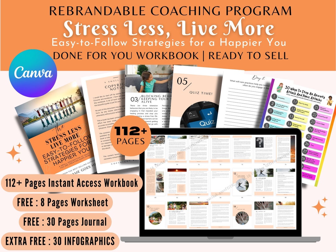 Stress Less Live More Done for You Coaching Program - Etsy