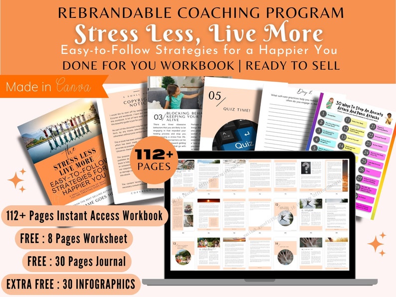 Stress Less, Live More Done for You Coaching Program Eliminate Stress ...