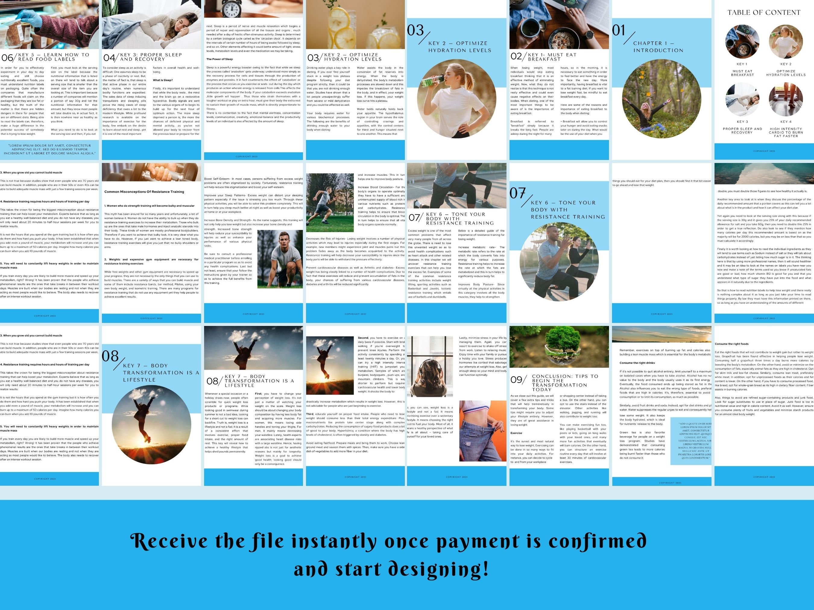 Ultimate Guide for Body Transformation Done for You Workbook 7 Key Body ...