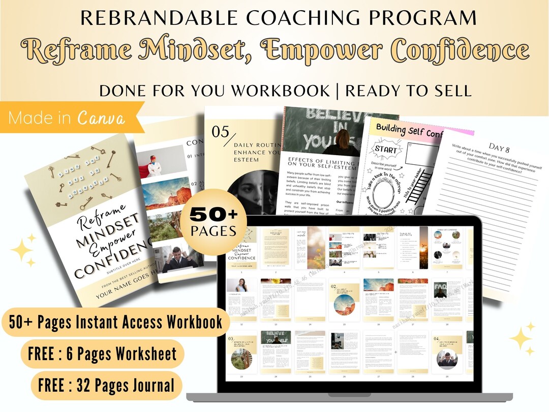 Reframe Mindset Empower Confidence Done for You Ebook PLR Guide for Confidence Coach Self Love ...