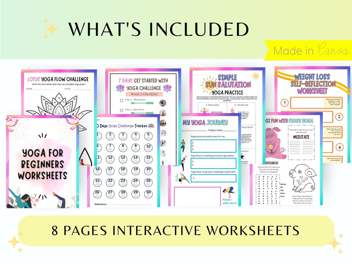 Yoga for Beginners Done for You Coaching Program Workbook - Etsy