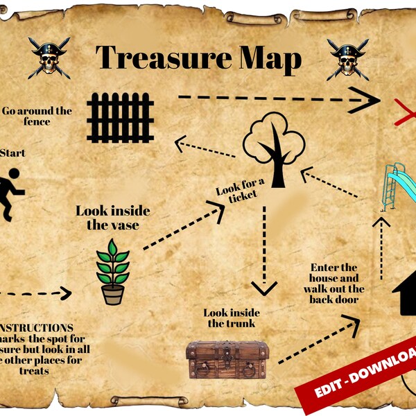 Treasure Map - Etsy