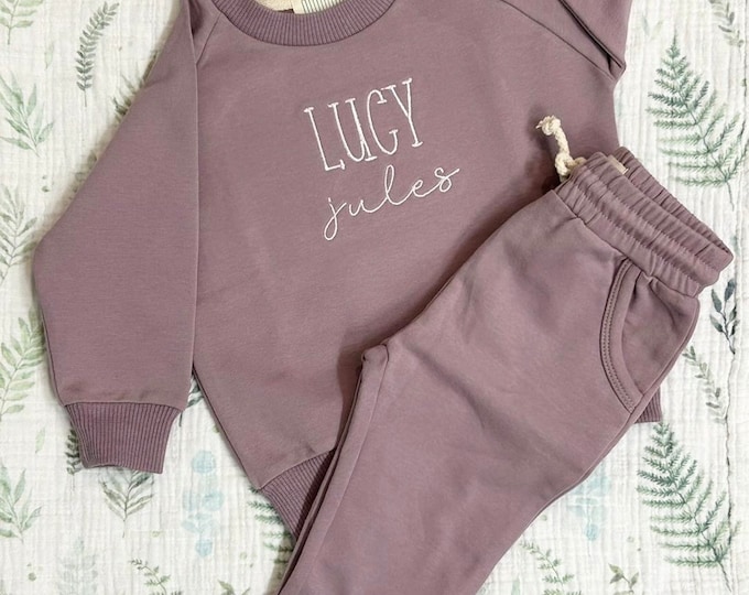 Personalized Baby Jogger Set Toddler Track Suit With Embroidered Name ...