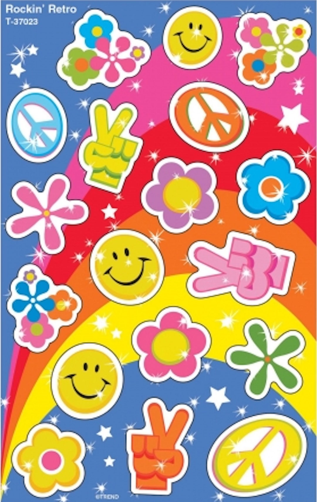 Rockin Retro Foil Stickers - Great for Card Making - 162 Stickers per ...
