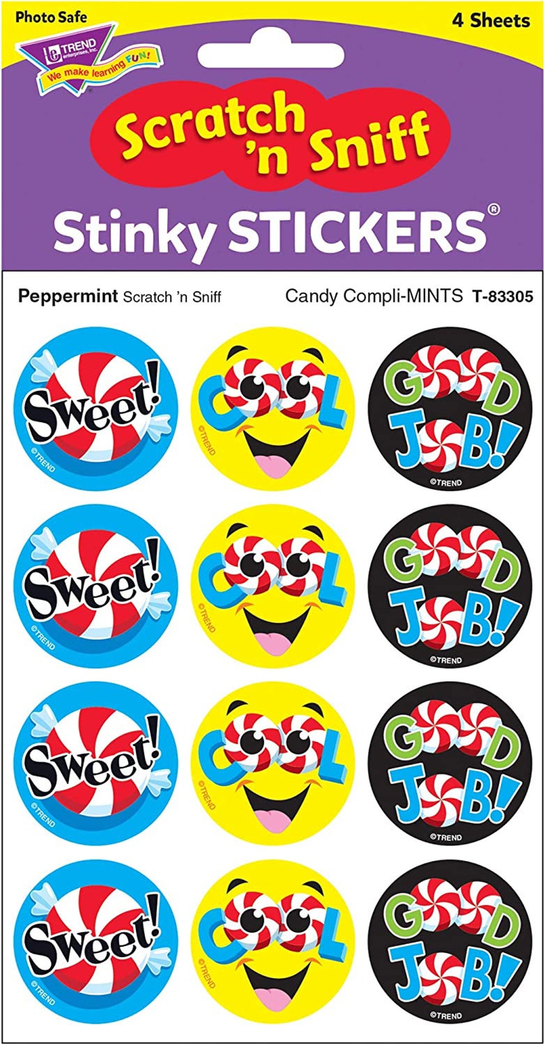 Peppermint Scented Reward Stickers Great for Teachers/parents Reward ...