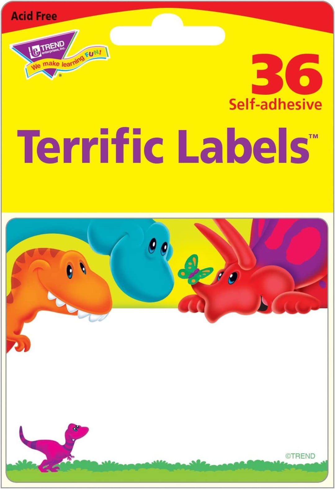 Cute Dinosaurs Name Tags Stickers/labels - 36 Stickers - Perfect for ...