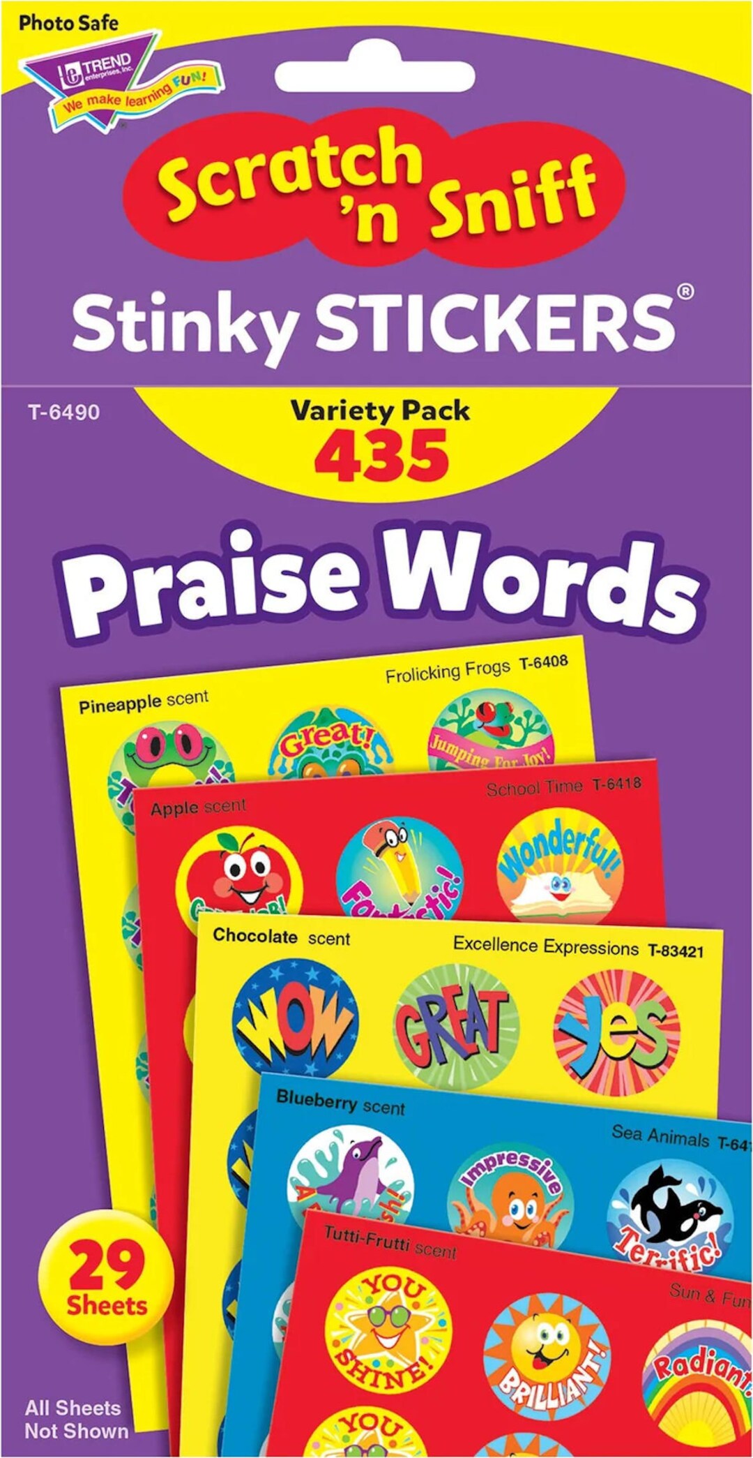 Praise Words Scratch 'n Sniff Stinky Stickers Variety Pack - 435 ...