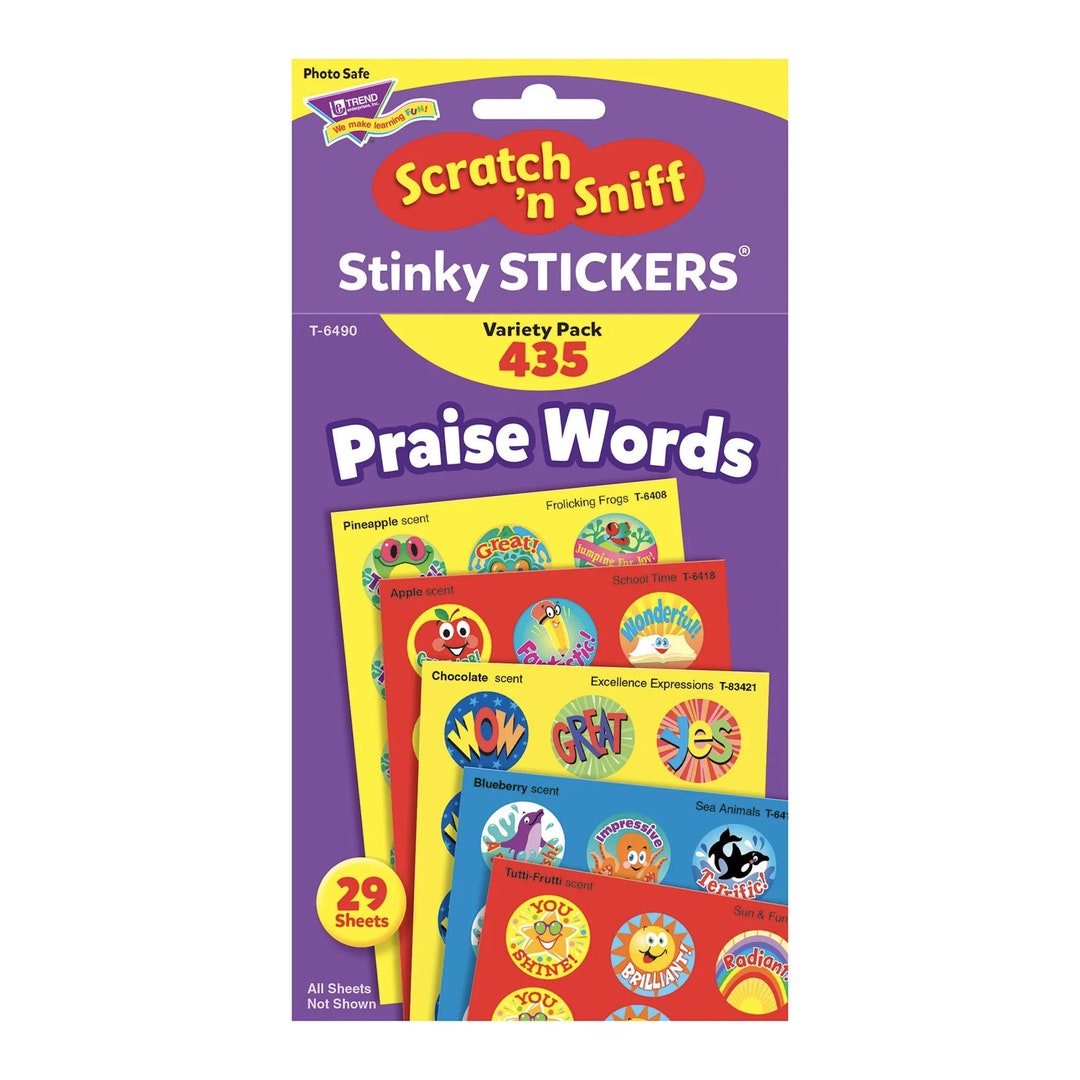 Praise Words Scratch 'n Sniff Stinky Stickers® Variety Pack - Reward ...