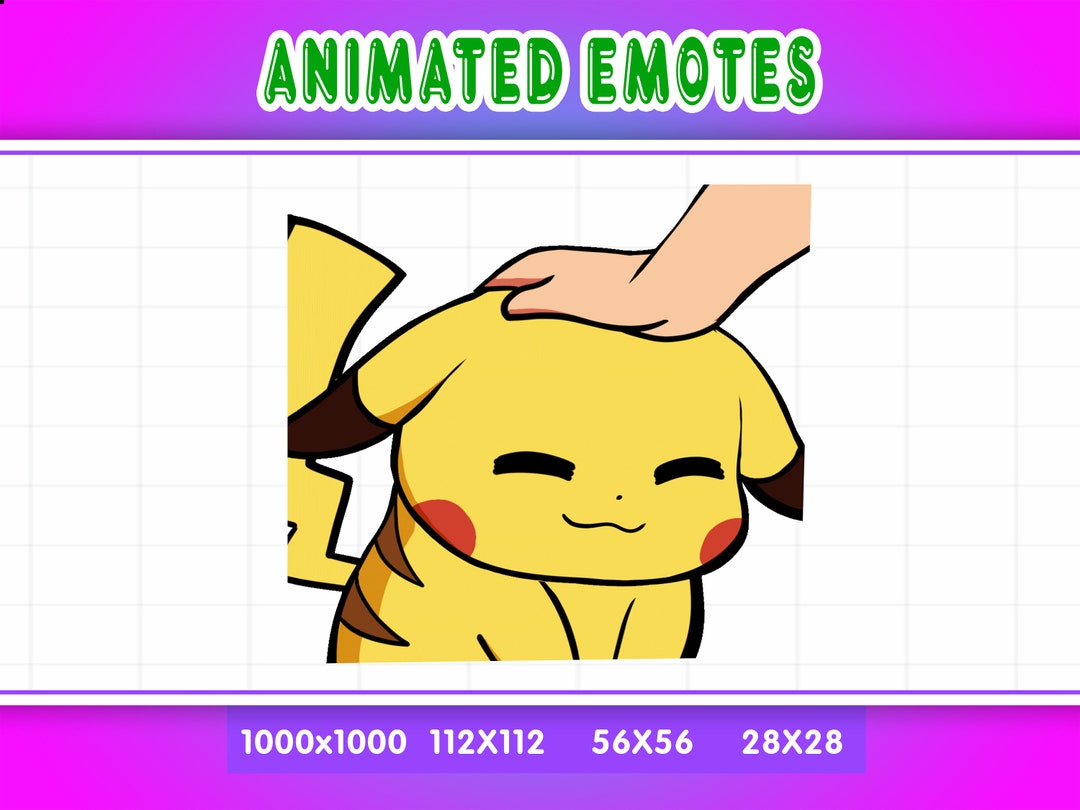 Animated Pikachu Emotes for Twitch or Discord Streamers, Animated ...