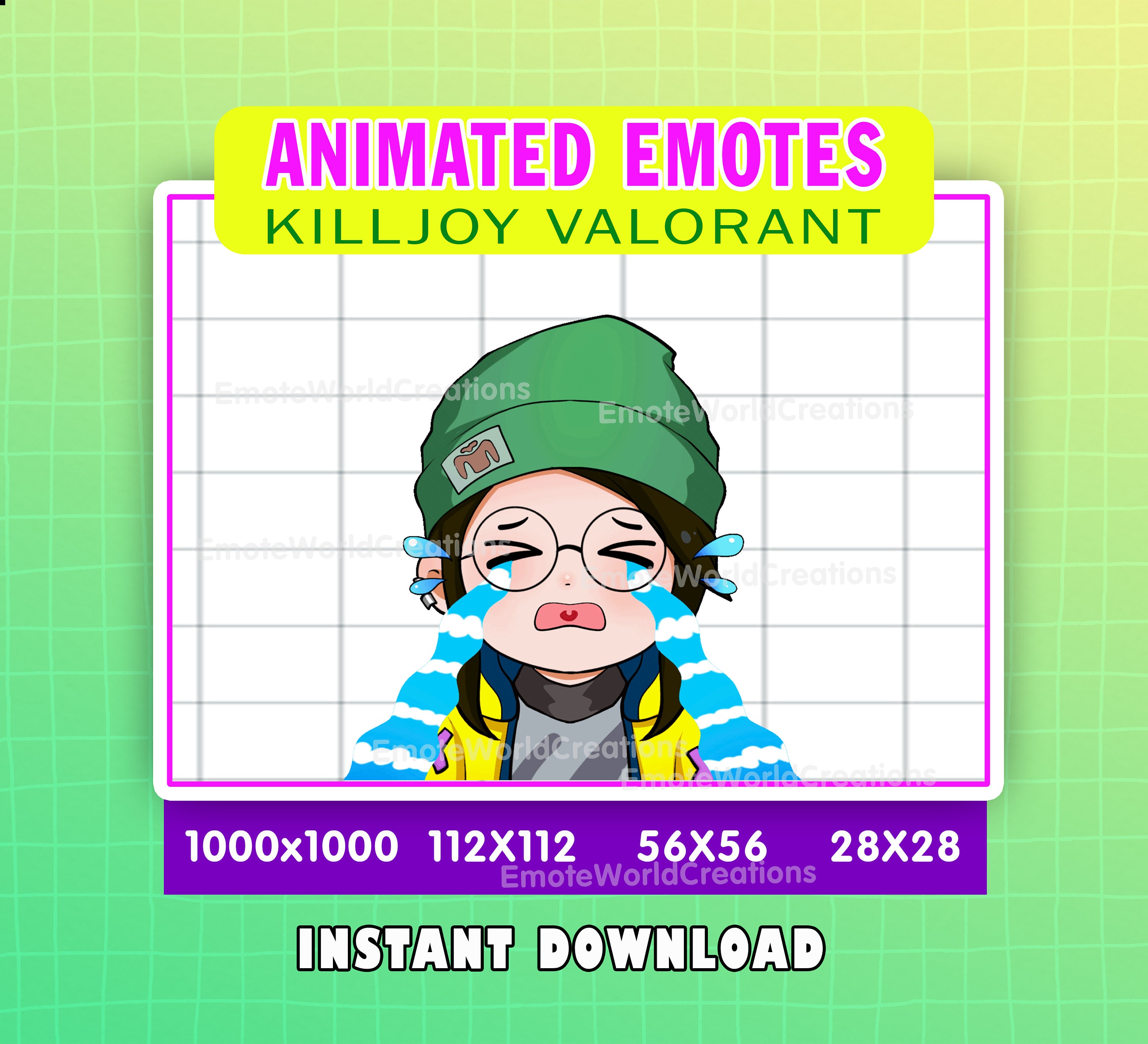 ANIMATED Killjoy Valorant Emote for Twitch or Discord Streamers ...