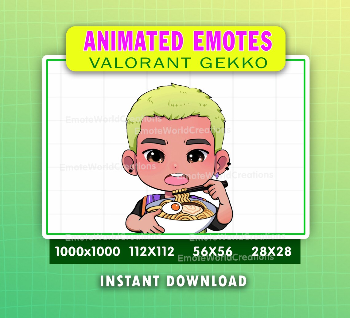 ANIMATED Gekko Valorant Emote for Twitch or Discord Streamers, Valorant ...