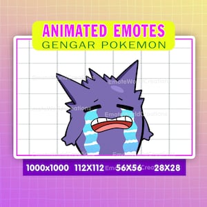 Animated Gengar Emotes for Twitch or Discord Streamers, Animated Cry ...