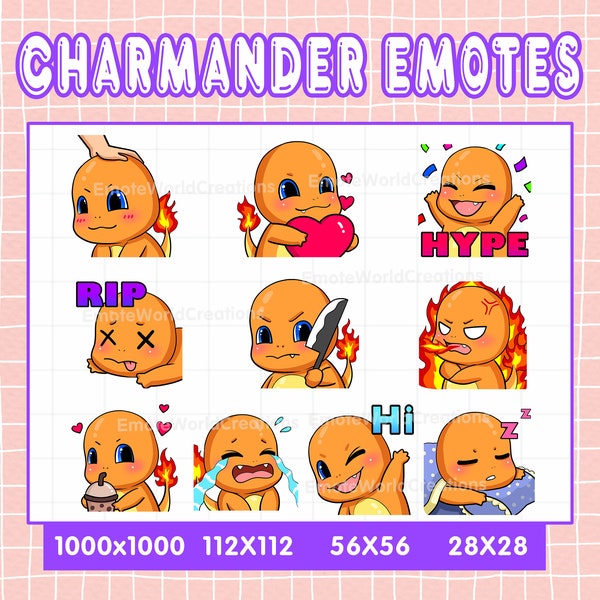 Charmander Emote - Etsy