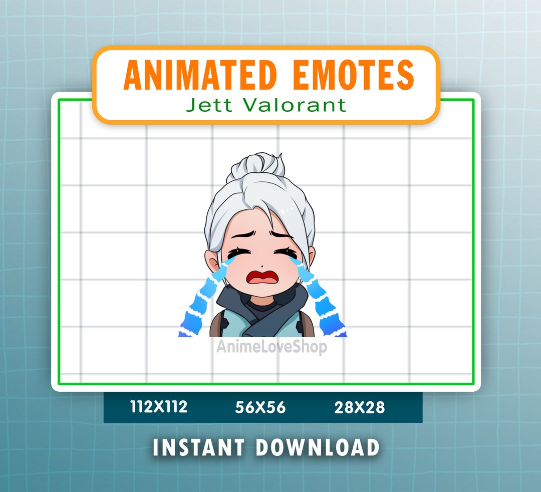 ANIMATED Jett Valorant Emote for Twitch or Discord Streamers, Valorant ...