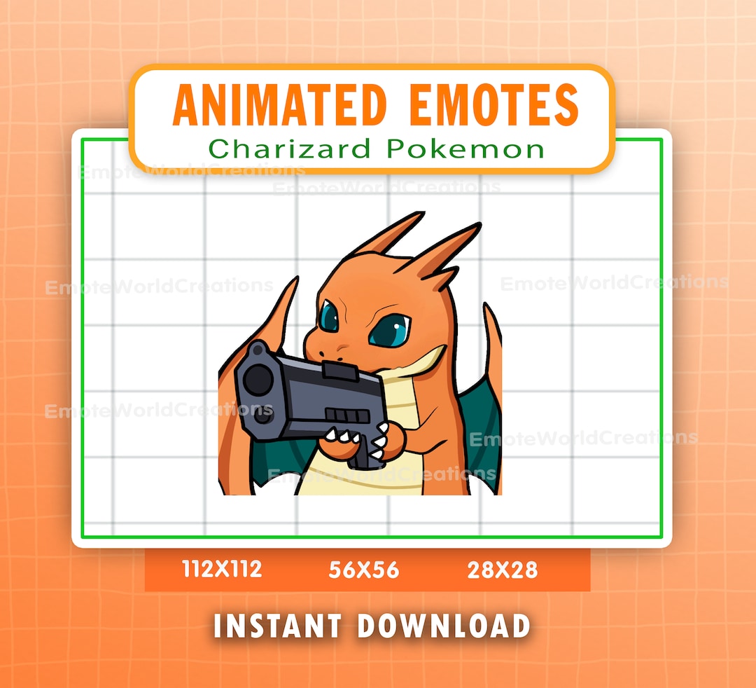 Animated Charizard Pokemon Emote for Twitch or Discord Streamers ...