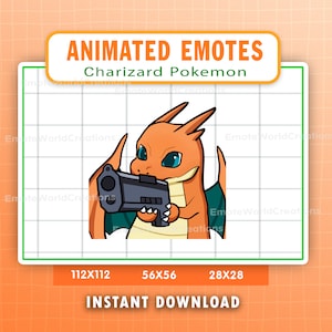 Animated Charizard Pokemon Emote for Twitch or Discord Streamers ...