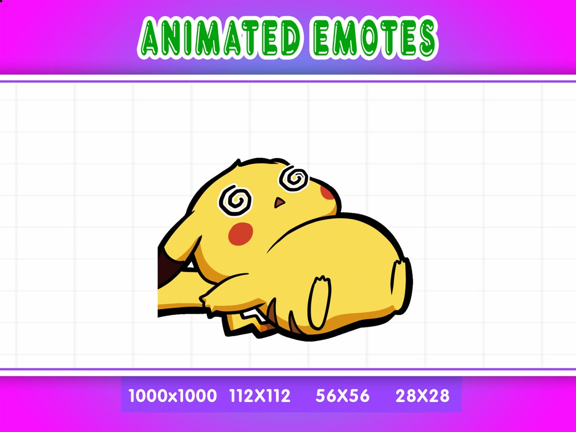 Gestos animados de Pikachu para streamers de Twitch o Discord, Emoji ...