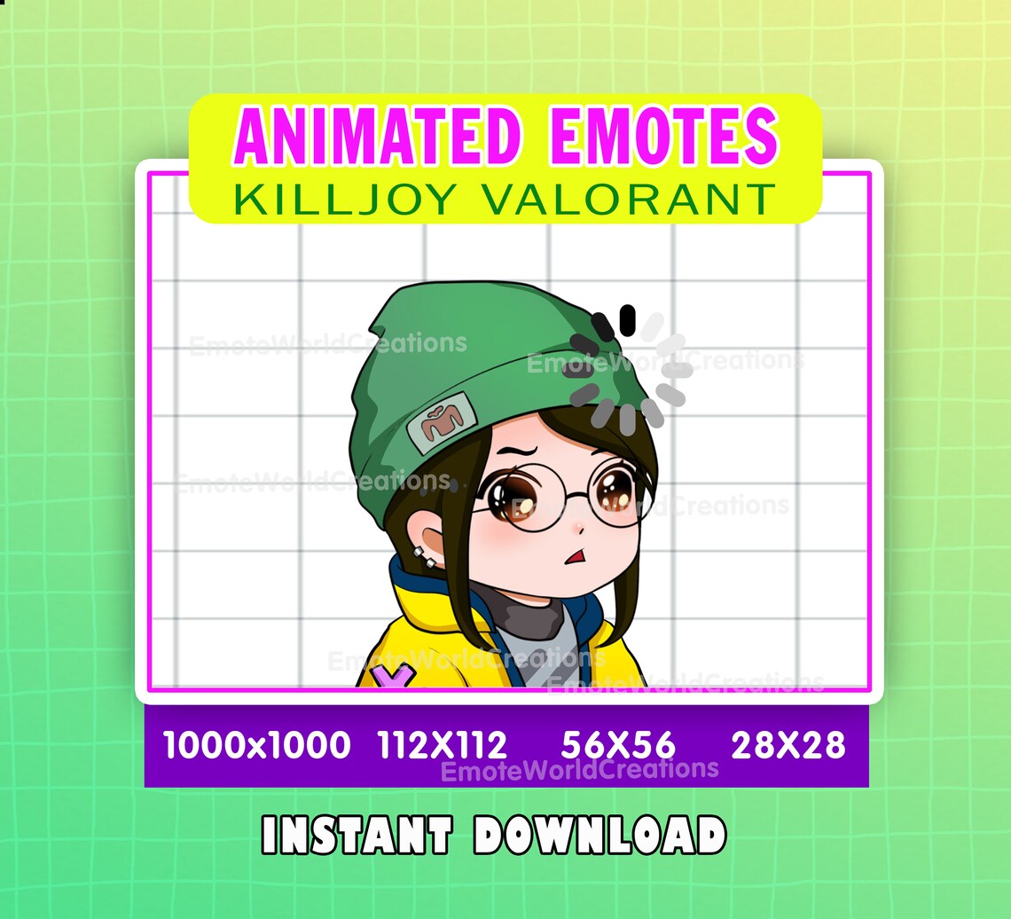 ANIMATED Killjoy Valorant Emote for Twitch or Discord Streamers ...