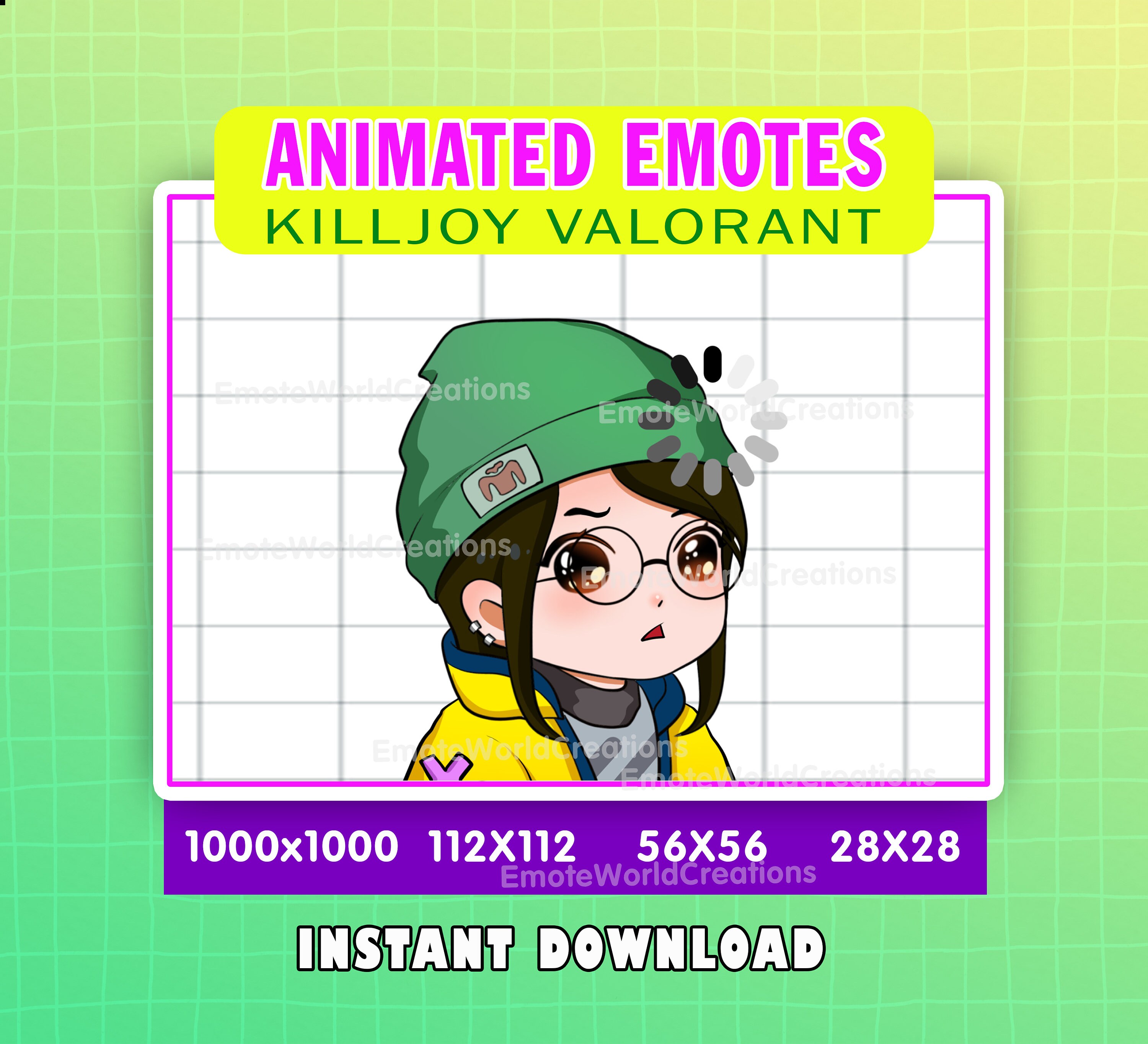 ANIMATED Killjoy Valorant Emote for Twitch or Discord Streamers ...