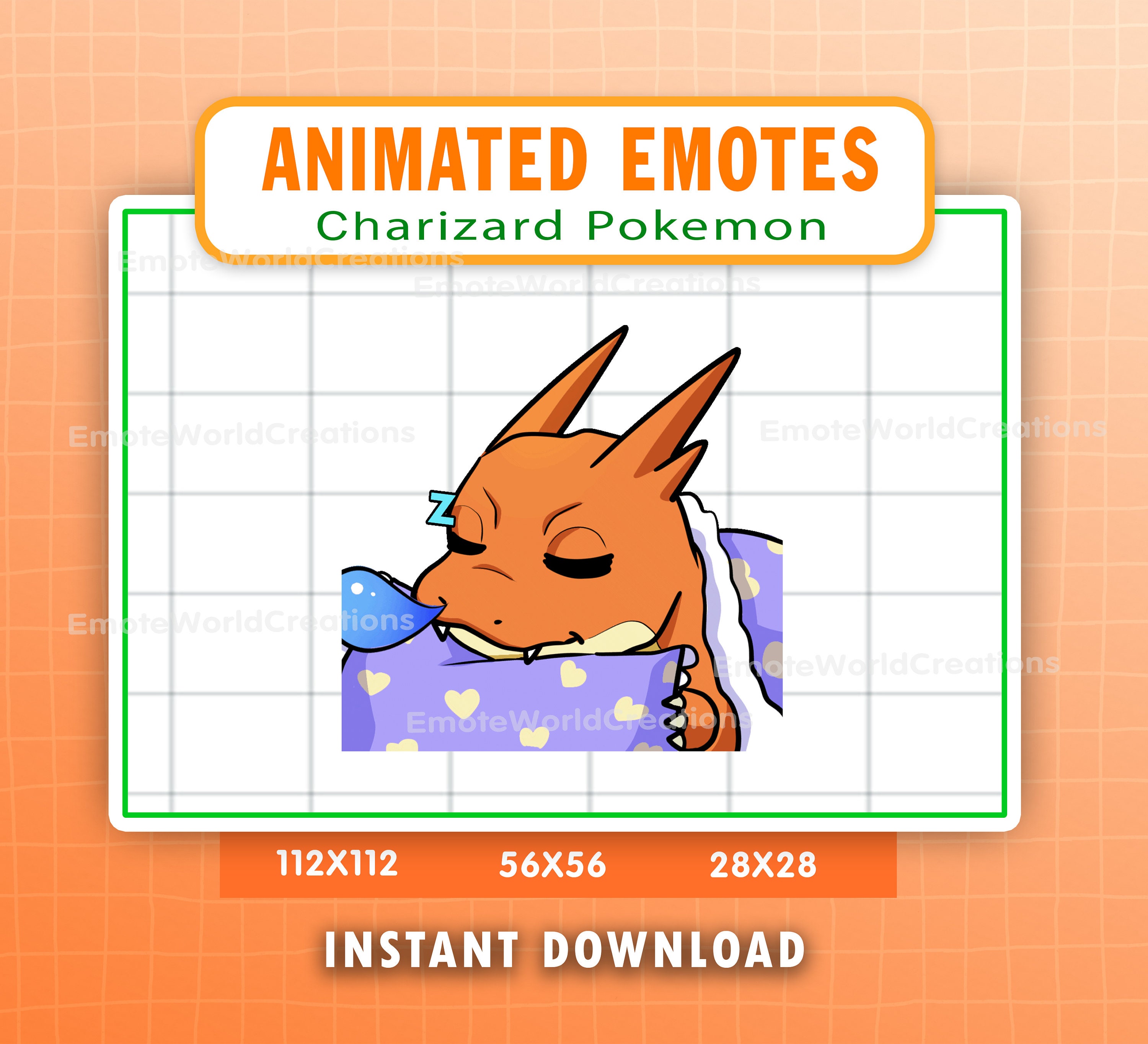Animated Charizard Pokemon Emote for Twitch or Discord Streamers ...