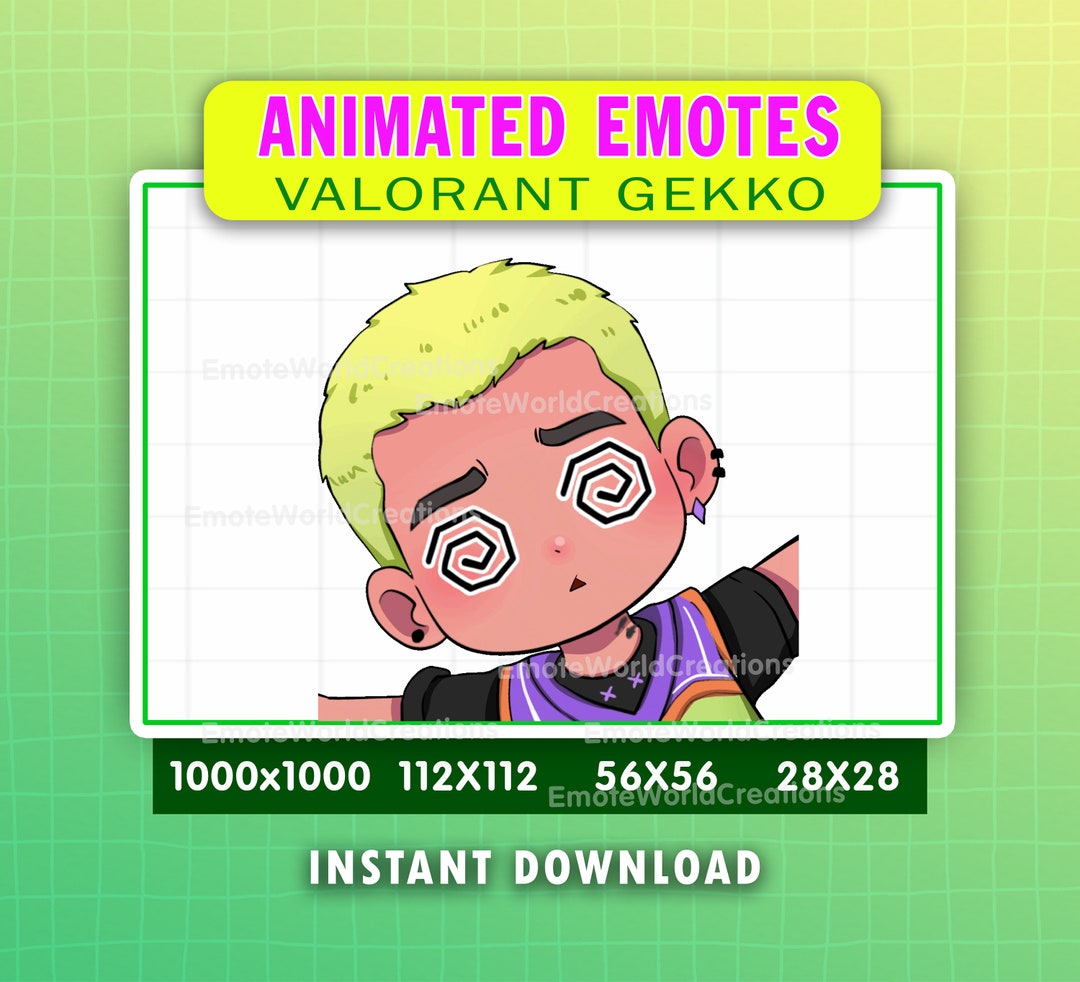 ANIMATED Gekko Valorant Emote for Twitch or Discord Streamers, Valorant ...