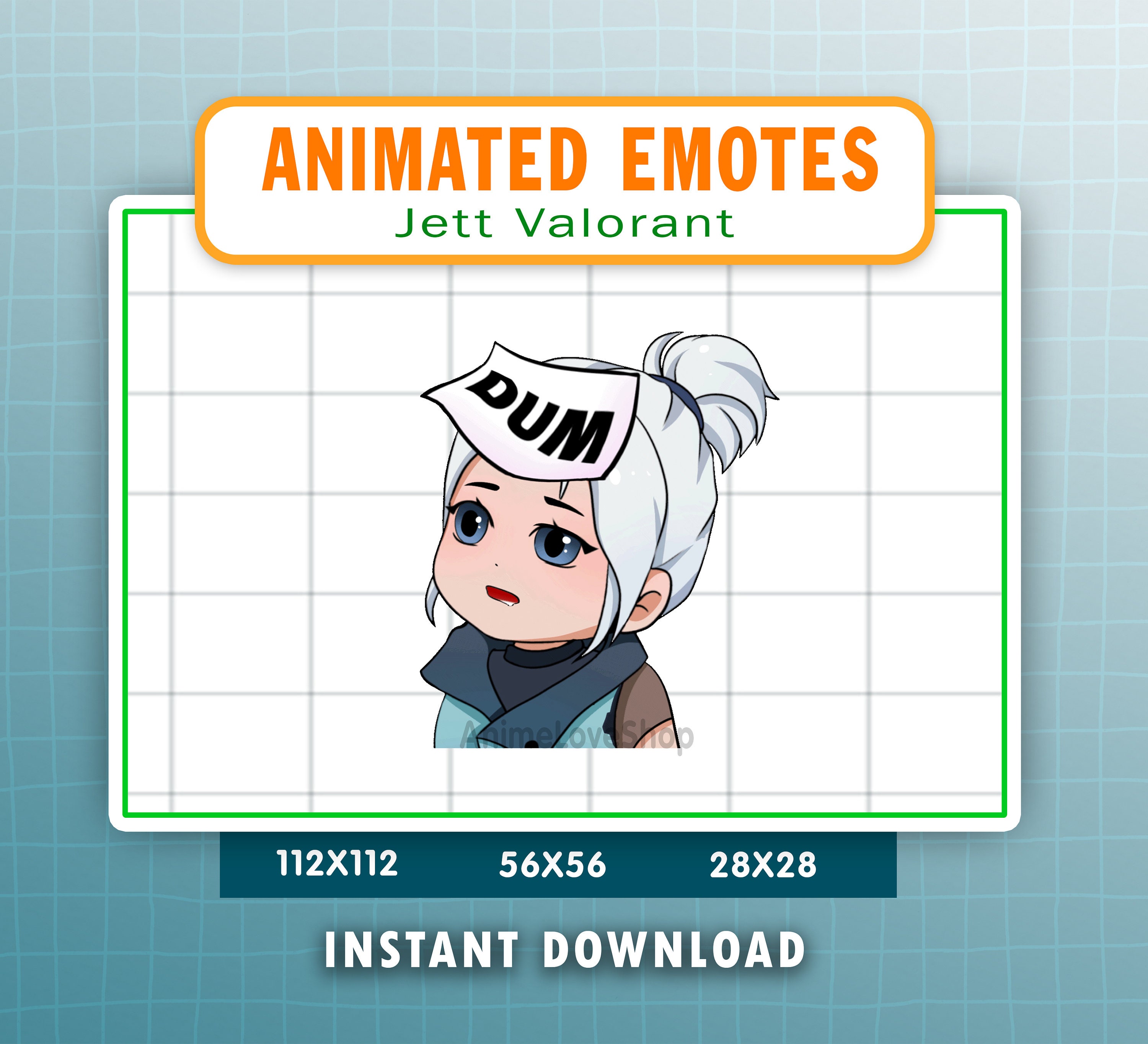 ANIMATED Jett Valorant Emote for Twitch or Discord Streamers, Valorant ...