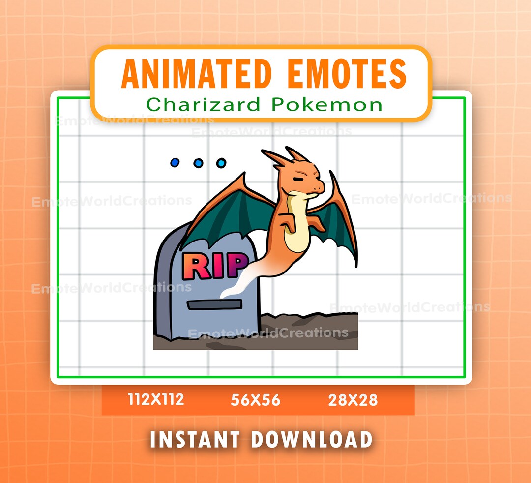 Animated Charizard Pokemon Emote for Twitch or Discord Streamers ...