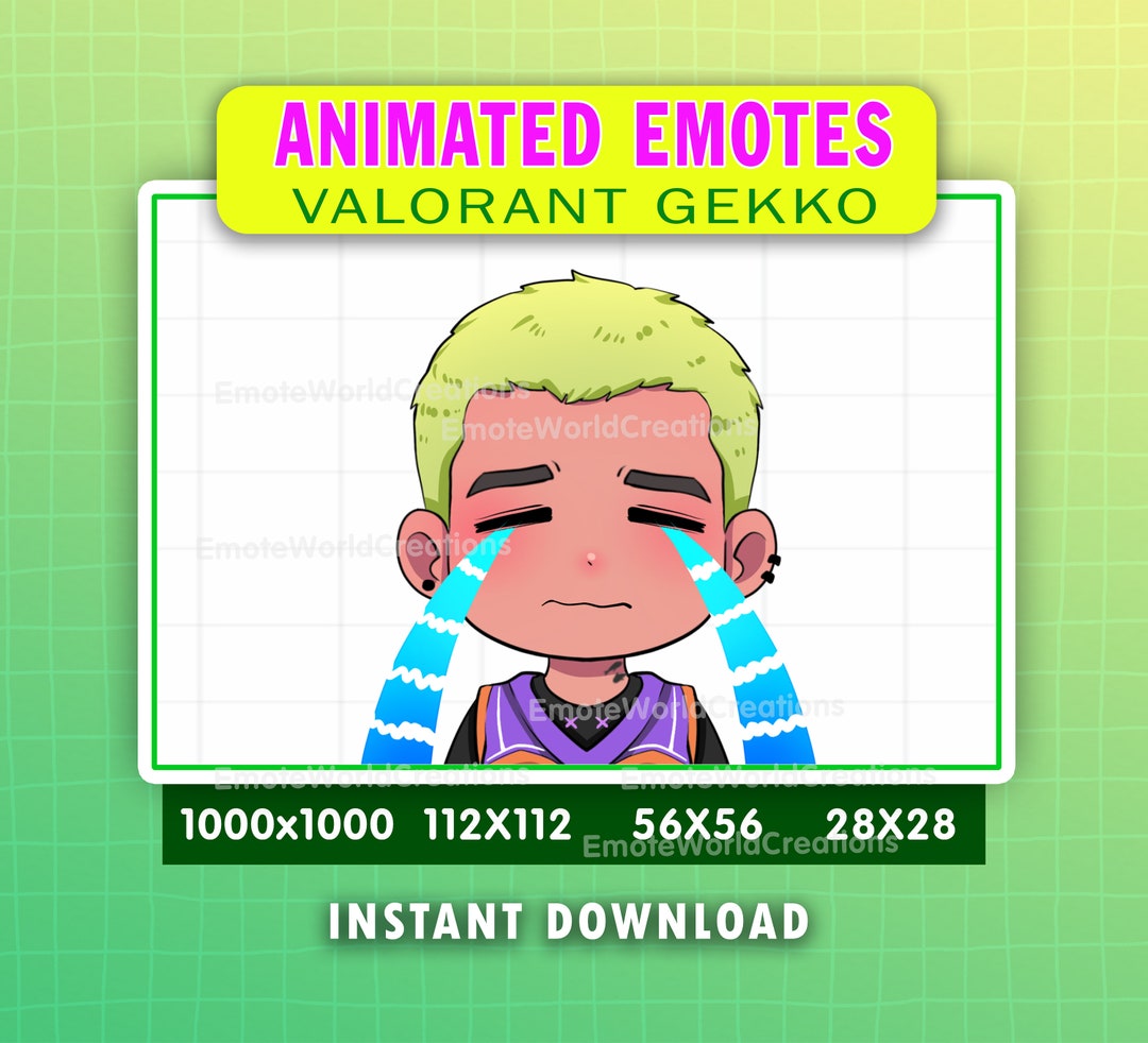 ANIMATED Gekko Valorant Emote for Twitch or Discord Streamers, Valorant ...