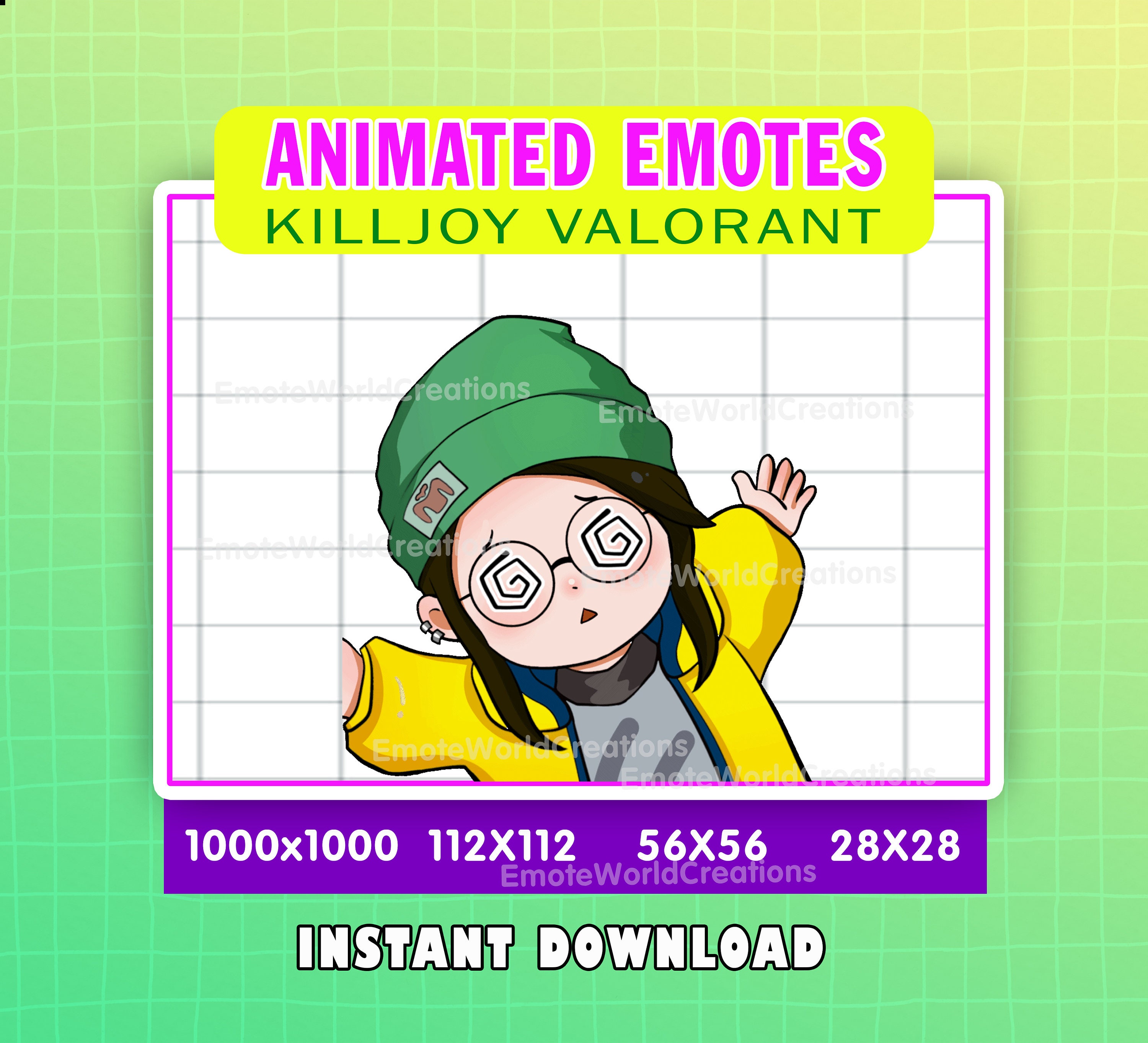 ANIMATED Killjoy Valorant Emote for Twitch or Discord Streamers ...