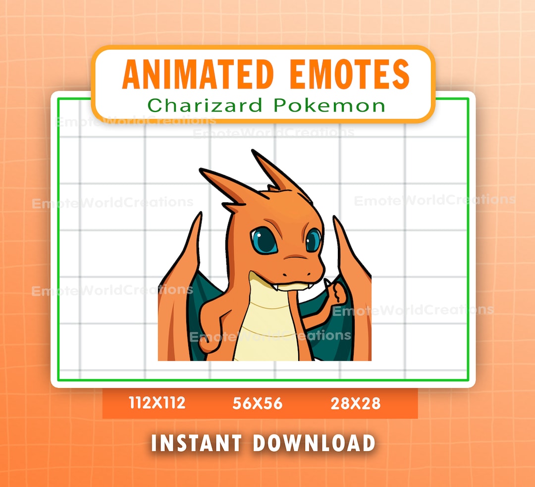 Animated Charizard Pokemon Emote for Twitch or Discord Streamers ...