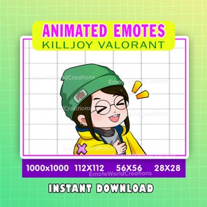 ANIMATED Killjoy Valorant Emote for Twitch or Discord Streamers ...