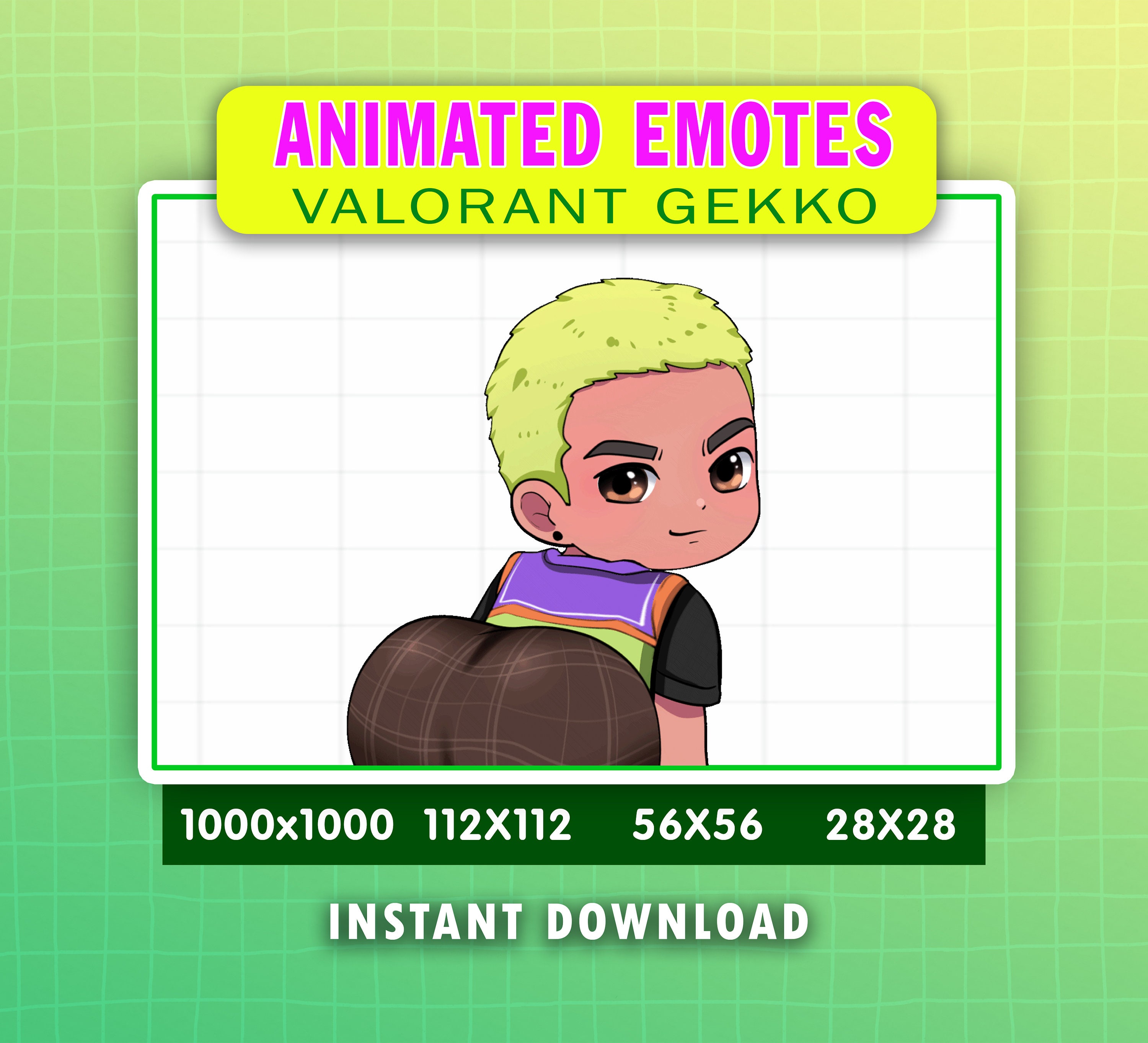 ANIMATED Gekko Valorant Emote for Twitch or Discord Streamers, Valorant ...