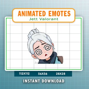 ANIMATED Jett Valorant Emote for Twitch or Discord Streamers, Valorant ...