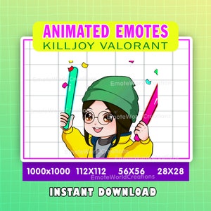 ANIMATED Killjoy Valorant Emote for Twitch or Discord Streamers ...