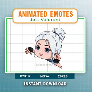 ANIMATED Jett Valorant Emote for Twitch or Discord Streamers, Valorant ...