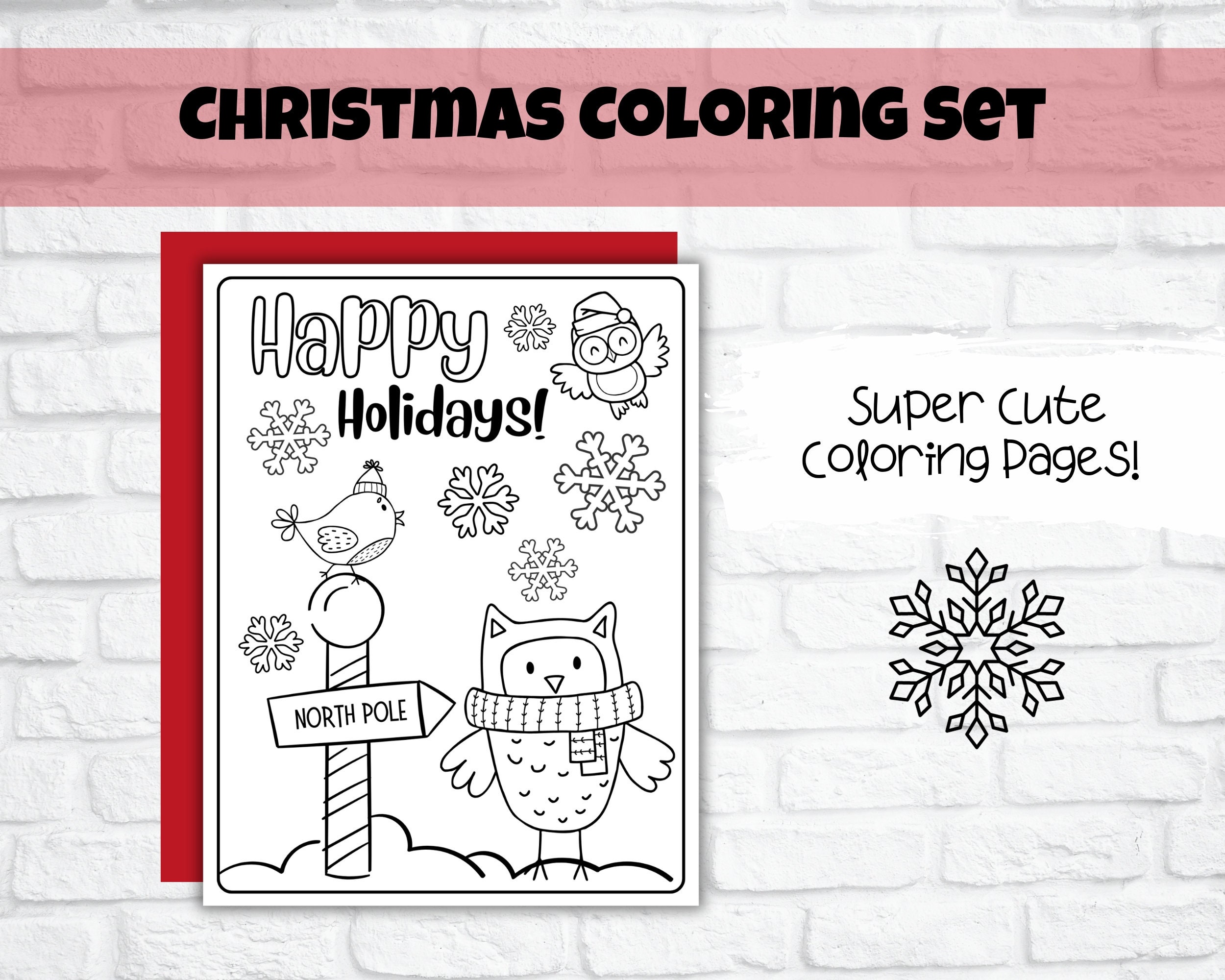 Kids Printable Christmas Coloring Pages, Holiday Snowman Coloring, Set ...