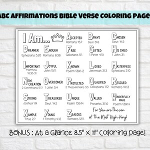 ABC Affirmations Bible Verse Identity in Christ Coloring Pages for BOYS ...