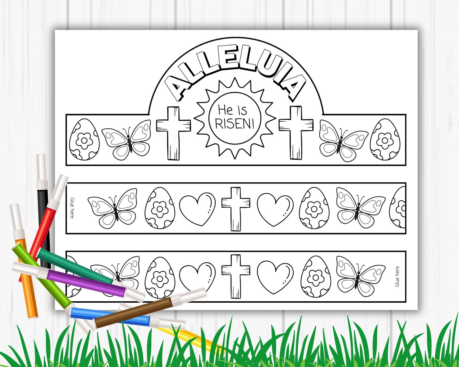 Easter Crown Crafts, Sunday School Activity, Kids Church, Holy Week ...