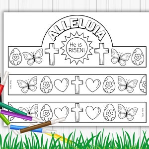 Easter Crown Crafts, Sunday School Activity, Kids Church, Holy Week ...