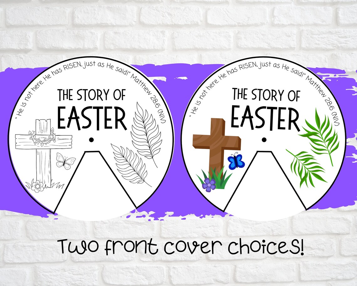 Easter Story Spinner Color Wheel, Sunday School Activity, Kids Church ...