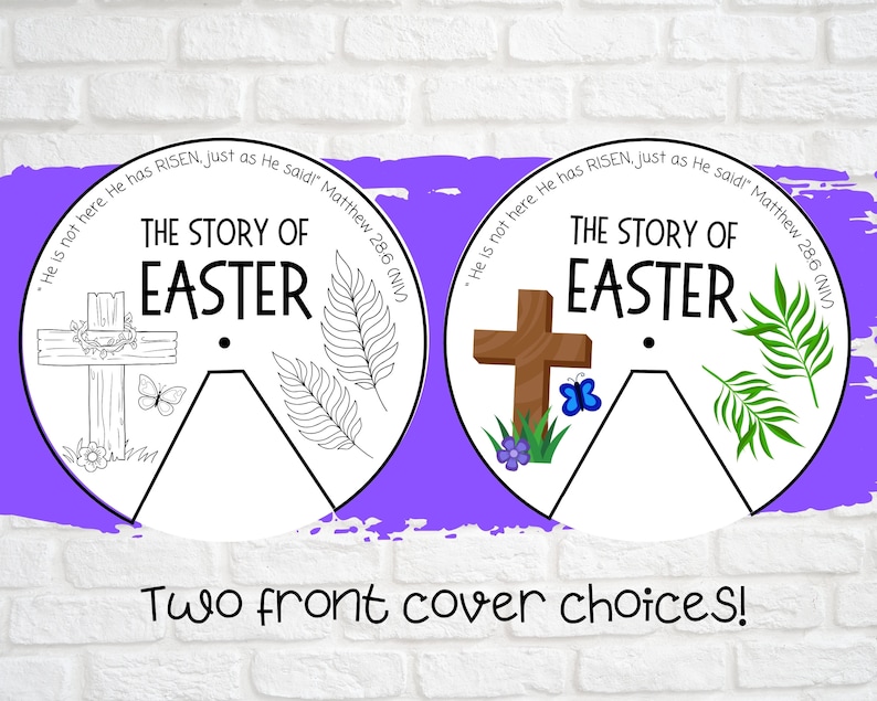 Easter Story Spinner Color Wheel, Sunday School Activity, Kids Church ...