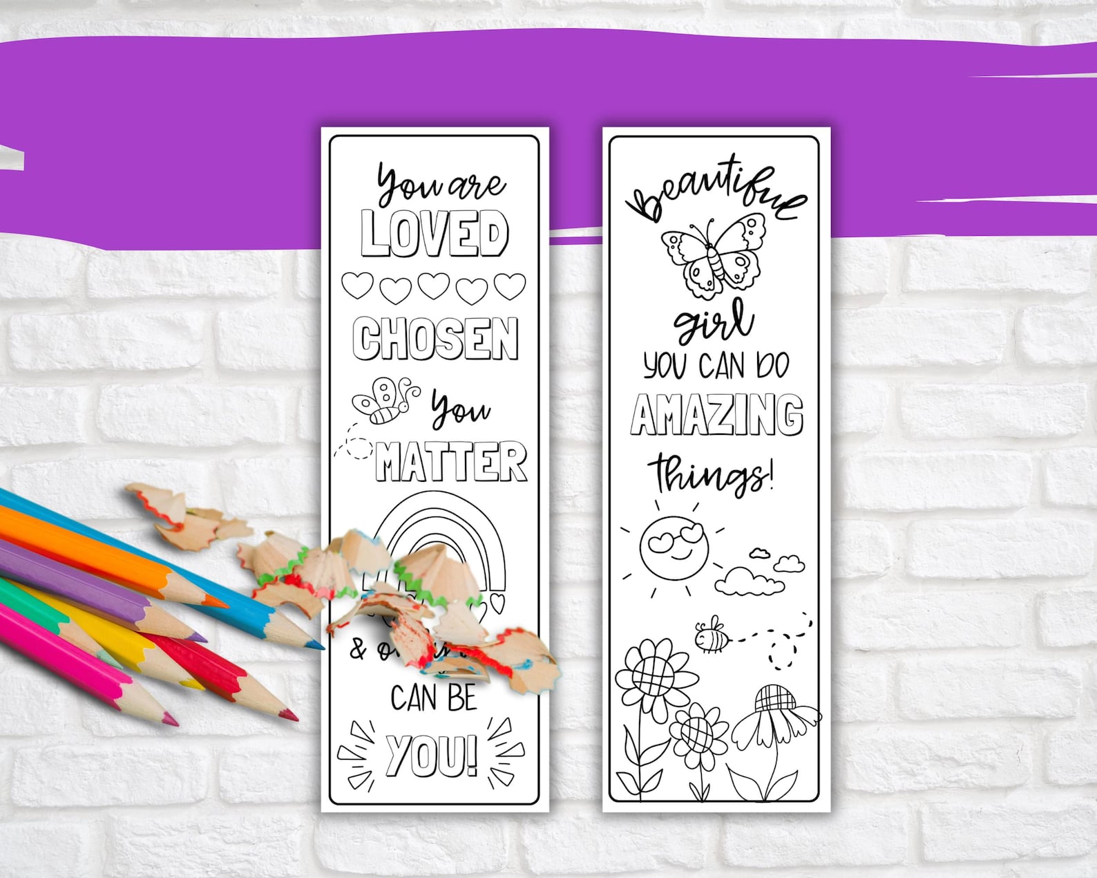 Affirmation Bible Verse Bookmarks, Kids Colouring, Printable Bookmarks ...